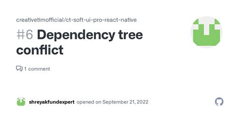 dependency tree conflict · issue 6 · creativetimofficial ct soft ui