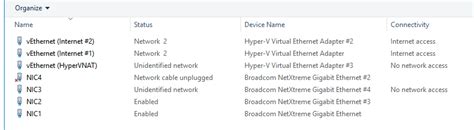 Issue With Hyper V Virtual Ethernet And Physical Nics Server Fault