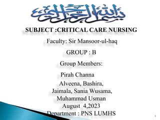 CCN Unit III Presentation In CCNURSING Pptx PPT