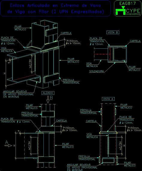 Details Metallic Structure Dwg Detail For Autocad • Designs Cad