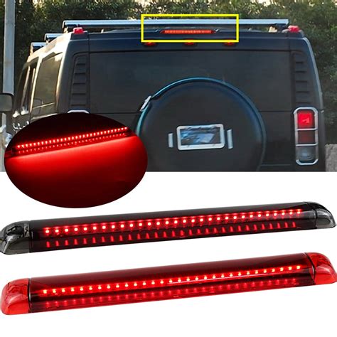 Led 3 번째 브레이크 테일 라이트 하이 마운트 리어 스톱 램프 1996 2001 올즈모빌 브라바다 1994 2001 Gmc 지미 2003 09 허머 H2 용