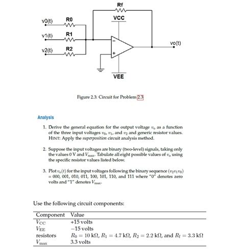 solved figure 2 3 circuit for problem 2 3 derive the
