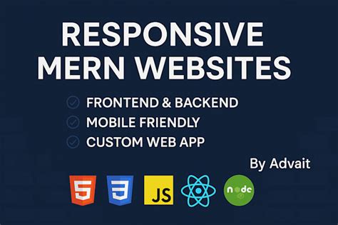 Build Responsive And Modern Websites Using Html Css Js And Mern Stack By Advaitjadhav Fiverr