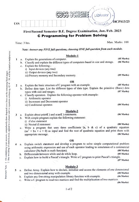 Cprogramming For Problem Solving He 1 2 Any Revcal1ng Of