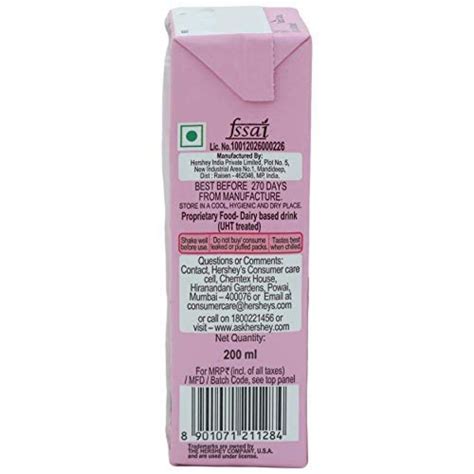 Buy Hersheys Milk Shake Strawberry Flavour 200ml At Inr 31 Online From