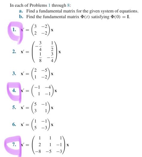 solved in each of problems 1 through 8 a find a