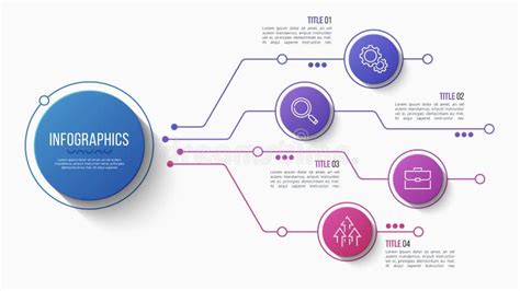 Vector 4 Options Infographic Structure Chart Stock Vector Illustration Of Concept Board