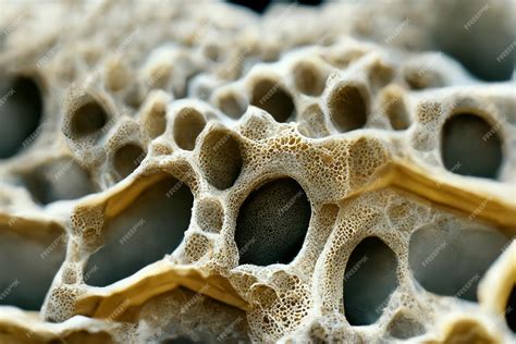 Premium Photo Macro View Of Bone Spongy Structure Illustration 2d