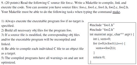 Solved I Need Some Help Creating A Makefile For This Small C
