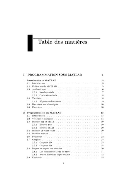 Cours Programmation Pdf Matlab Structure De Contrôle