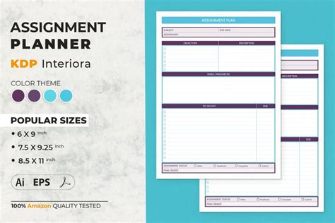 Assignment Planner Printable Template 2128498