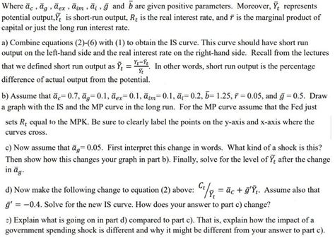 Solved Y Ct 1 Gt EX IM 1 Where Yt Is Real Chegg Com