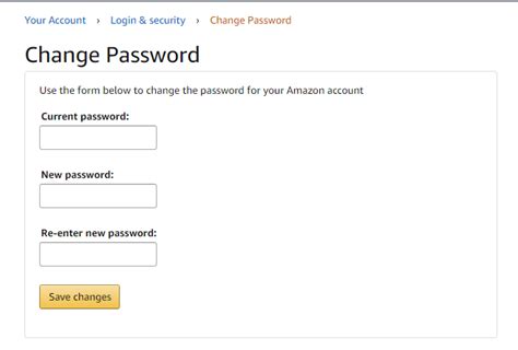 Amazon How To Change Your Password Technipages