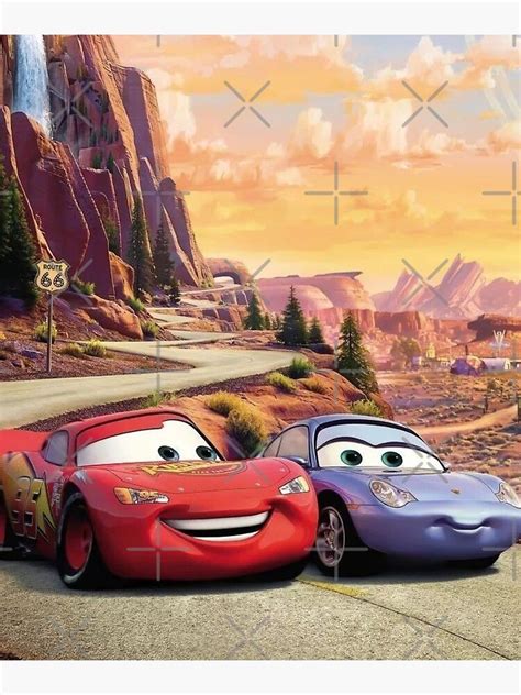 Lightning Mcqueen And Sally Carrera Poster For Sale By Alanimes Redbubble