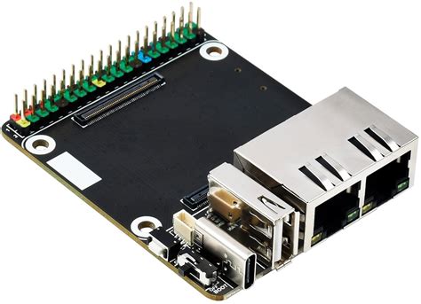 Mini Dual Gigabit Ethernet Base Board For Raspberry Pi Compute Module 4 Lite EMMC Series Onboard