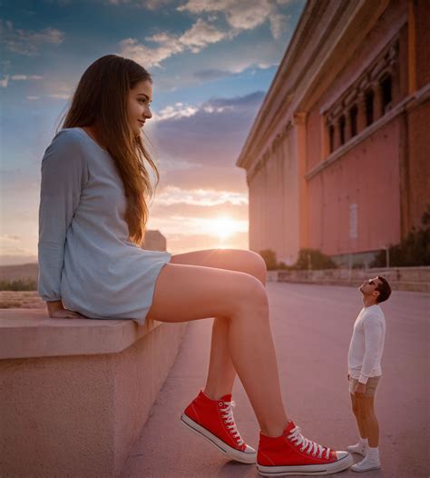 Girl And Tiny Man By Dengts On Deviantart