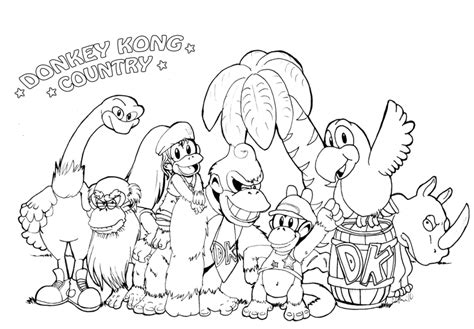 Dixie Kong Coloring Pages Coloring Pages
