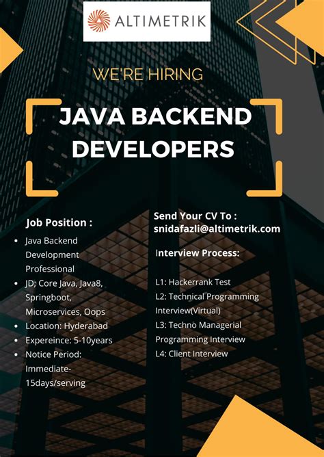 Nida Fazli Saudagar On Linkedin Altimetrik Javadeveloper Javajobs Javabackend
