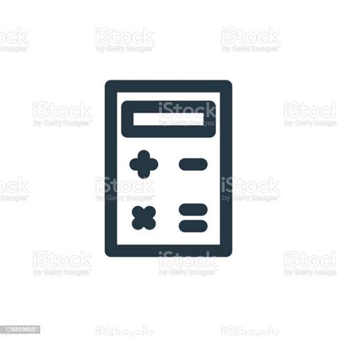 흰색 배경에서 격리된 계산기 벡터 아이콘입니다 웹 사이트 디자인 및 모바일 앱 개발을위한 개요 얇은 라인 계산기 아이콘 얇은 선 계산기 개요 아이콘 벡터 그림입니다 0명에