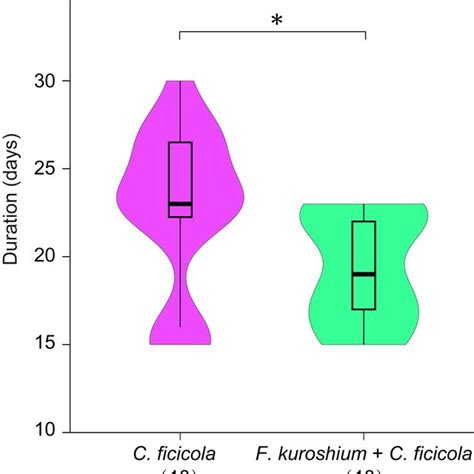 Violin Plot Representing The Distribution In Duration From The Download Scientific Diagram