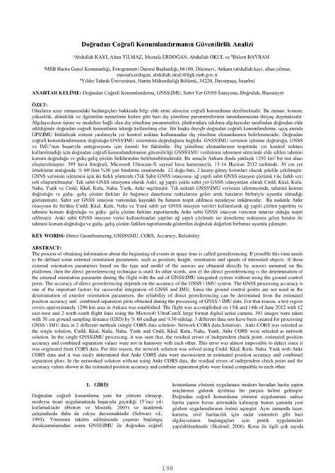 Pdf Reliability Analysis Of Direct Georeferencing