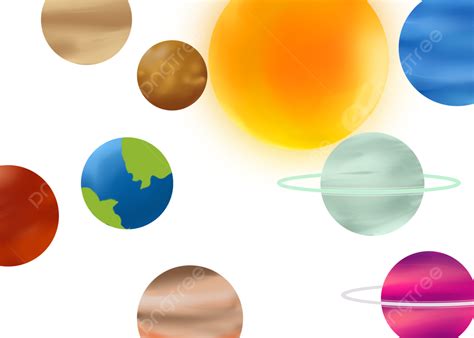 다채로운 태양계 일러스트 행성 별 우주 색깔 태양계 행성 Png 일러스트 및 Psd 이미지 무료 다운로드 Pngtree