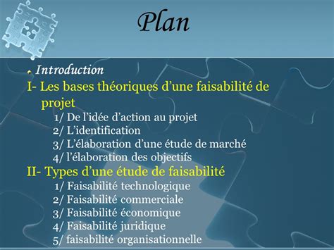 méthodologie d une étude de faisabilité