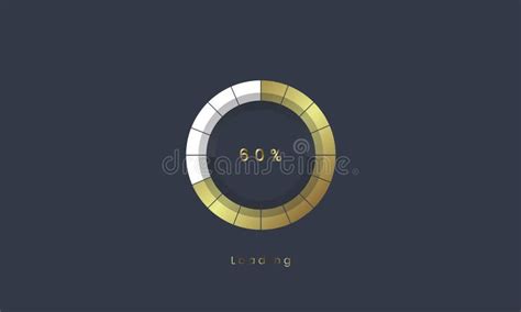 60 percent golden futuristic progress loading bar golden uploading