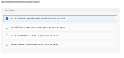 The Difference Between Nominal Gdp And Real Gdp Is