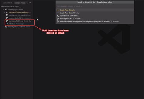 Cant Automatically Update The Branch List · Issue 37 · Microsoftvscode Remote Repositories