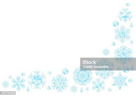 눈송이가있는 겨울 배경 메리 크리스마스와 새해 복 많이 받으세요 카드 겨울에 대한 스톡 벡터 아트 및 기타 이미지 겨울 결정체 계절 Istock