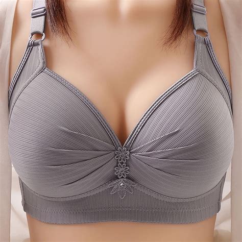 Bsdjilfg Womens Bras Wireless Pull Together Breathable Soft Big Cups