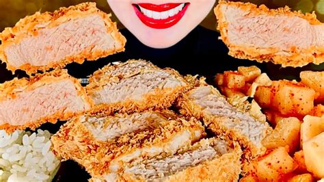 돈까스🍖 깍두기🌶️ 먹방 Asmr Youtube