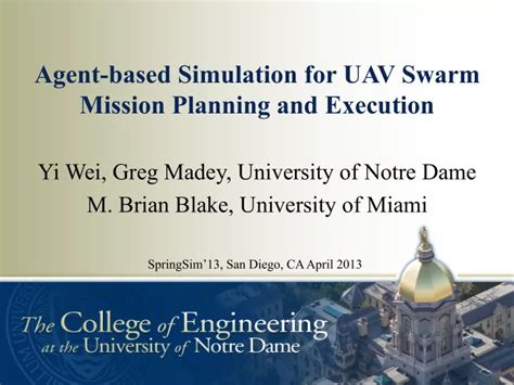 Ppt Agent Based Simulation For Uav Swarm Mission Planning And Execution Powerpoint