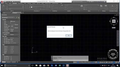 Tutorial Autolisp Untuk Software Cad Autocad And Zwcad Tutorial 6alert Prompt And Princ