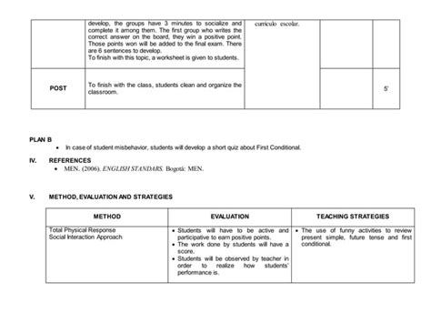 First Conditional Lesson Plan Docx Secondary Education Education