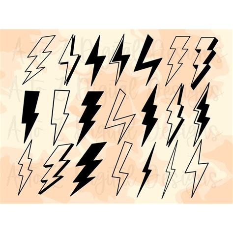 21 Lightning Bolt Svg Bundle Lightning Svg Lightning Strik Inspire