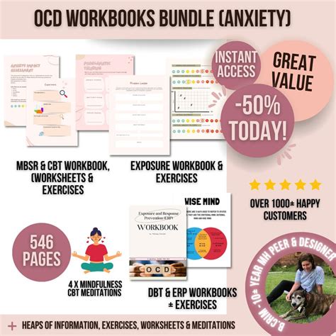 540 Page Ocd Workbook Bundle Pdf Erp Steps Examples Hierarchy Exposure