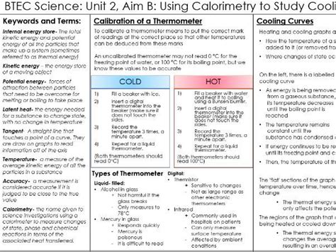 Lvl Science BTEC Unit Aim B KO Teaching Resources