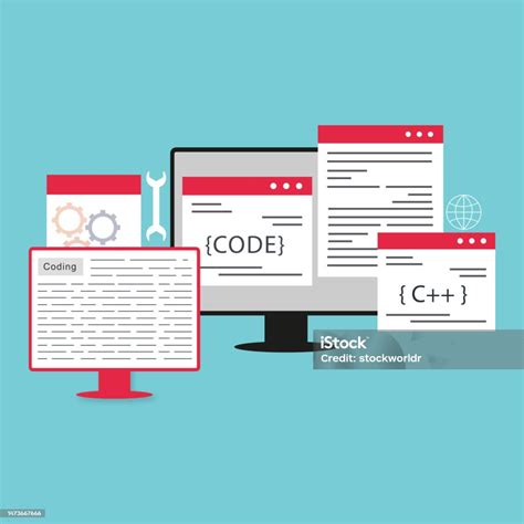 Website App Design Development Technology Software Code Programming Ui Ux Concept Stock