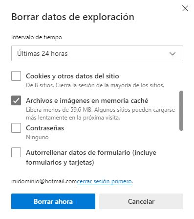 Cómo borrar la caché de mi PC y Navegador Dongee