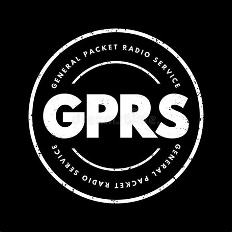 Gprs General Packet Radio Service Acronym Text Stamp Technology Concept Background Stock