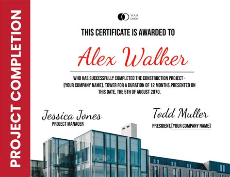 Project Certificate Template Edit Online Download Example Template Net