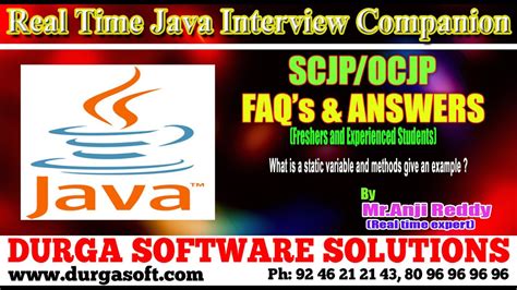 Java Interview Companionjavawhat Is A Static Variable And Methods
