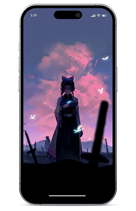 Anime Wallpaper For Phone Kochou Shinobu From Demon Slayer