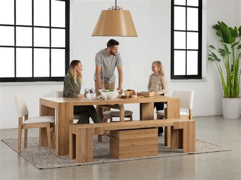 Solid Wood Extendable Dining Table Transformer Table