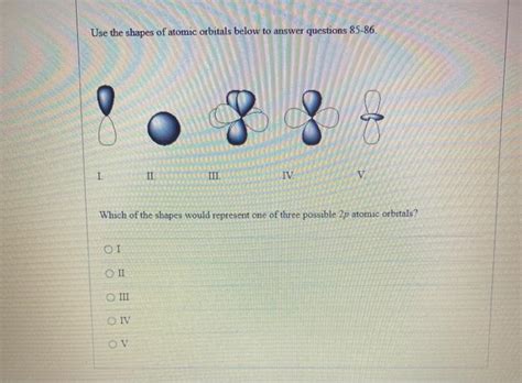 Solved Use The Shapes Of Atomic Orbitals Below To Answer Chegg Com