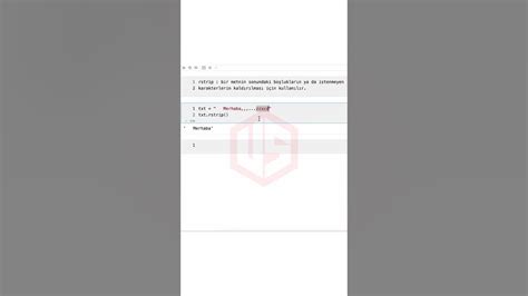Python String Metotları Rstrip Python String İşlemleri Coding