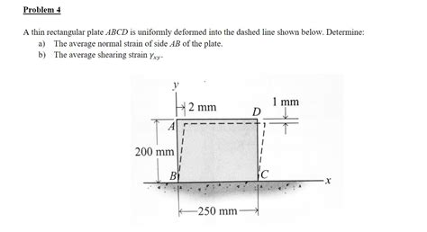 Solved Problem 4a Thin Rectangular Plate Abcd Is Uniformly